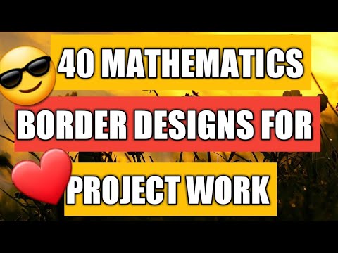 Maths Border Designs For Project |Maths Assignment Designs |Maths ...