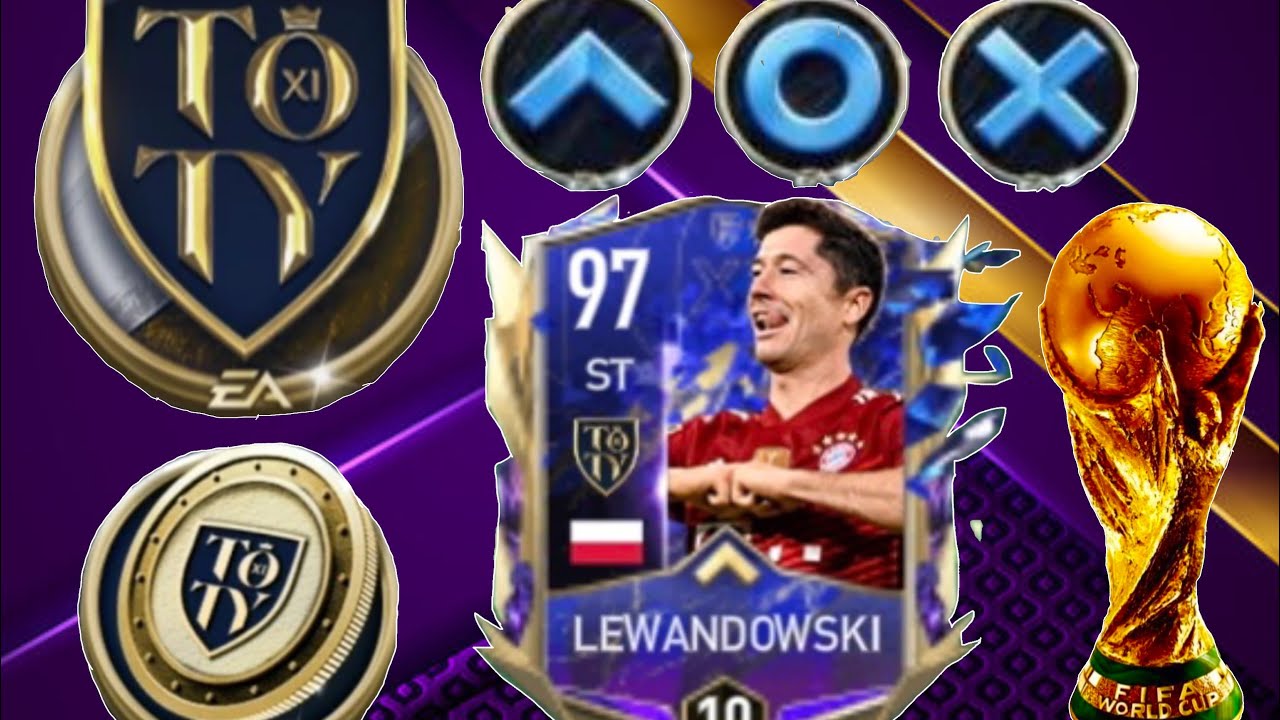 97 TOTY Lewandowski gameplay and review! The best ST in fifa mobile ...