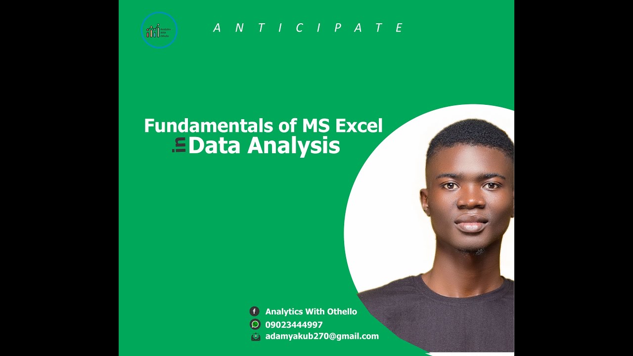 Beginner s Guide To Microsoft Excel In Data Analysis YouTube Beginner s Guide To Microsoft Excel In Data Analysis YouTube