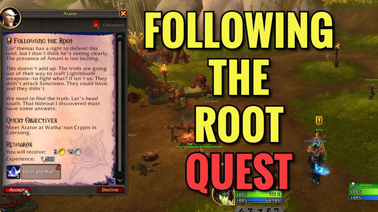 Following The Root Quest (WoW Midnight) - YouTube