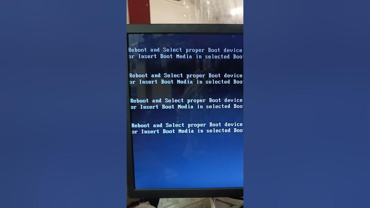 Reboot and Select proper Boot device or insert Boot Media in selected ...