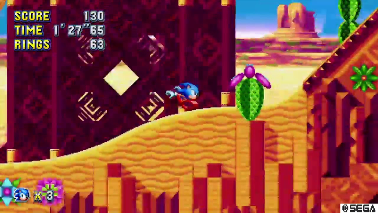 Sonic Mania - Desert Dazzle Zone (Mirage Saloon Act 2 Sonic CD Style ...