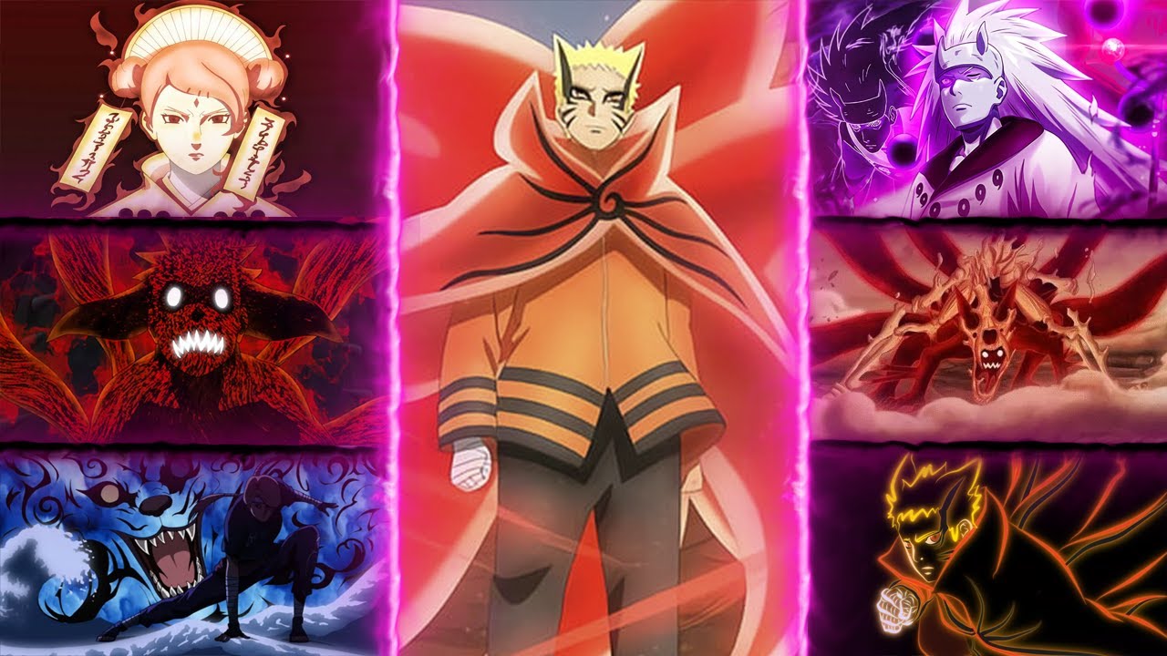 las 7 TRANSFORMACIONES de JINCHURIKI más PODEROSAS de NARUTO (Naruto ...