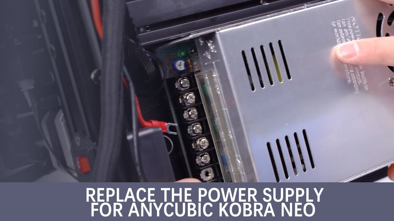 Replace the power supply for Anycubic Kobra Neo - YouTube