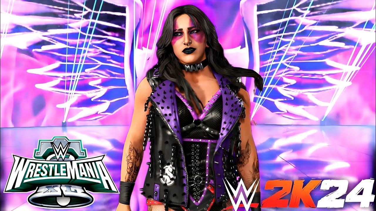 RHEA RIPLEY MAMI WRESTLEMANIA 40 FULL ENTRANCE | WWE 2K24 NEW UPDATES ...