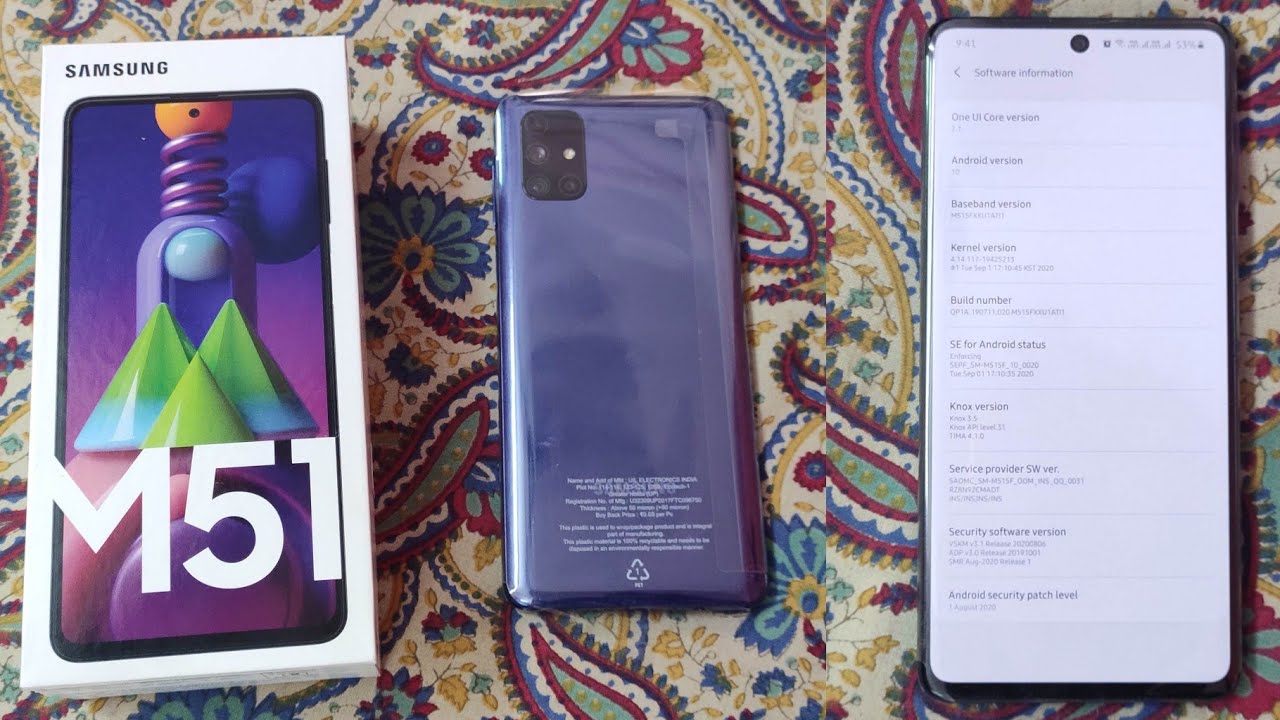 Samsung Galaxy M51 (Electric Blue) Unboxing & First Impression review ...