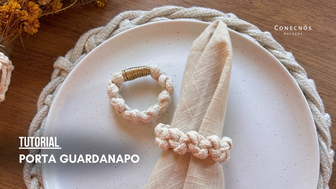 PORTA GUARDANAPO MACRAMÊ - tutorial simples | mesa posta - YouTube