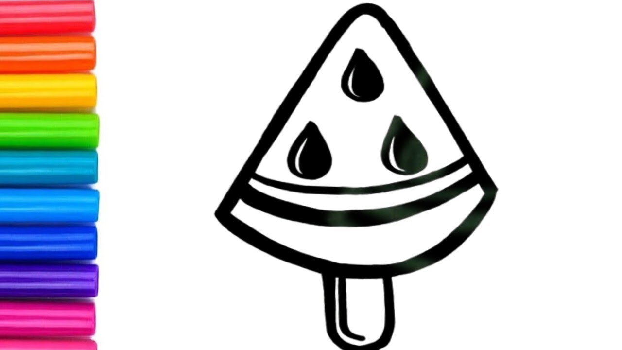 How To Draw A Cute WaterMelon ll WaterMelon Drawing ll Easy Watermelon ...
