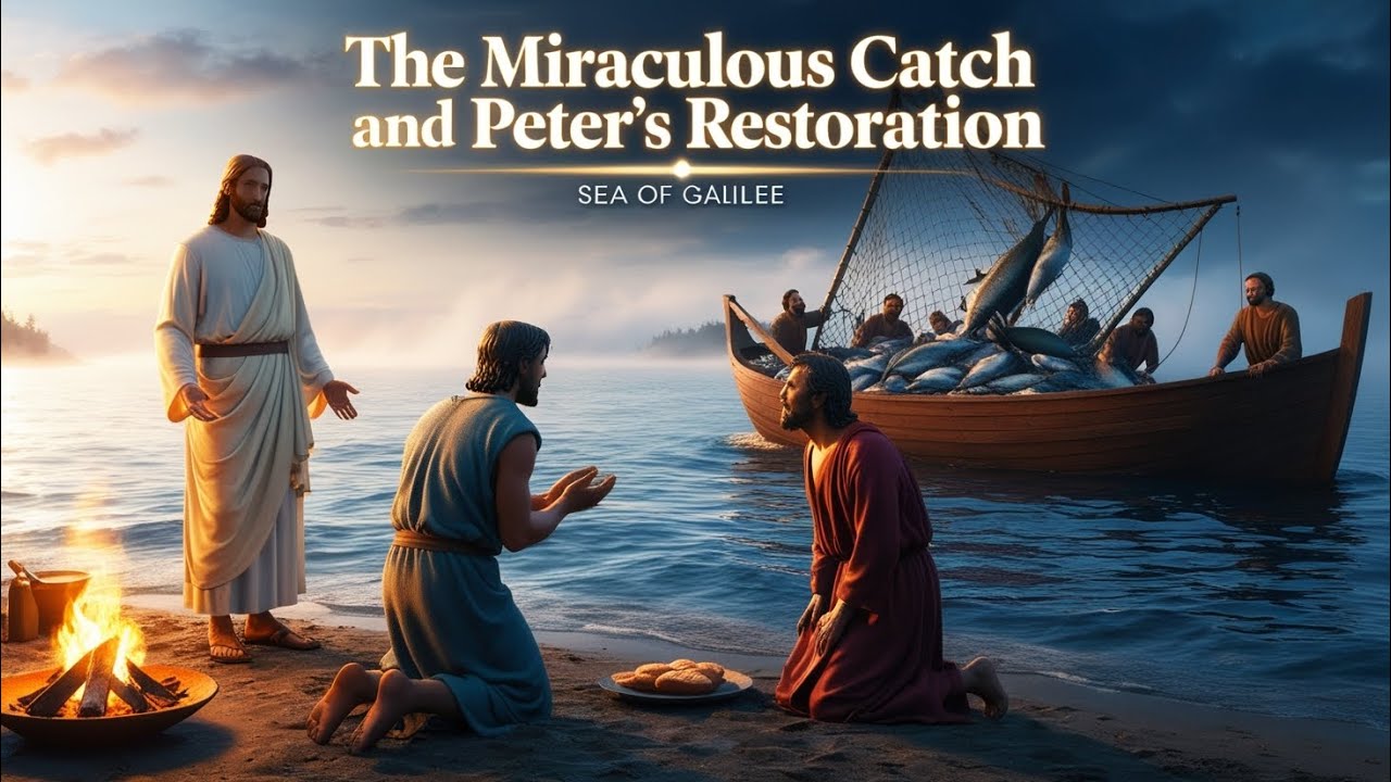 Jesus Appears to Disciples in Third Time After Risen|Miraculous Catch ...