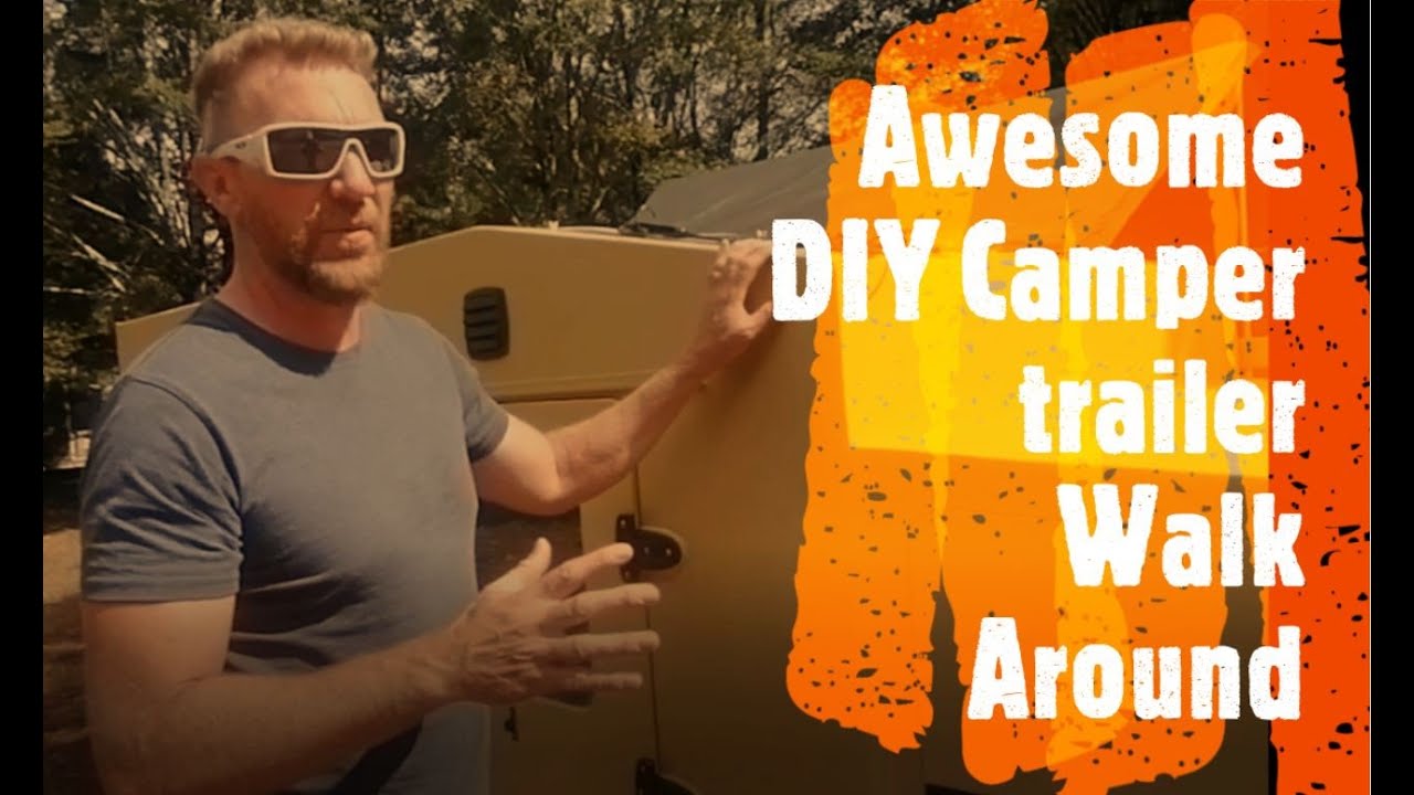 AWESOME DIY OFF-GRID SQUARE-DROP CAMPER TRAILER WALK AROUND. - YouTube