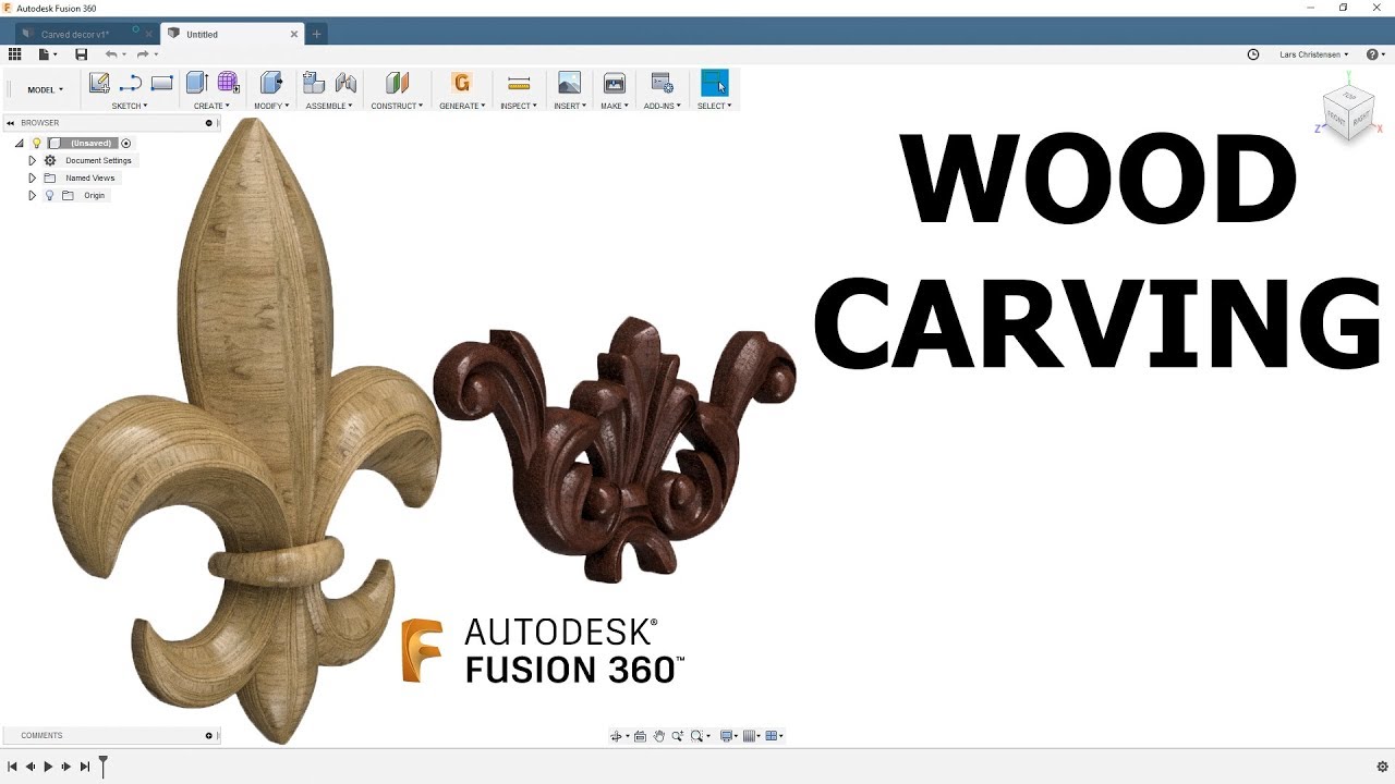 Wood Carving Into Fusion 360 — Tutorial — Larslive 188 Youtube