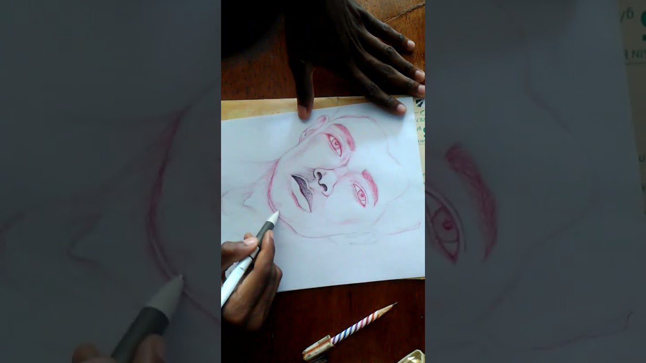 red pen drawing - YouTube