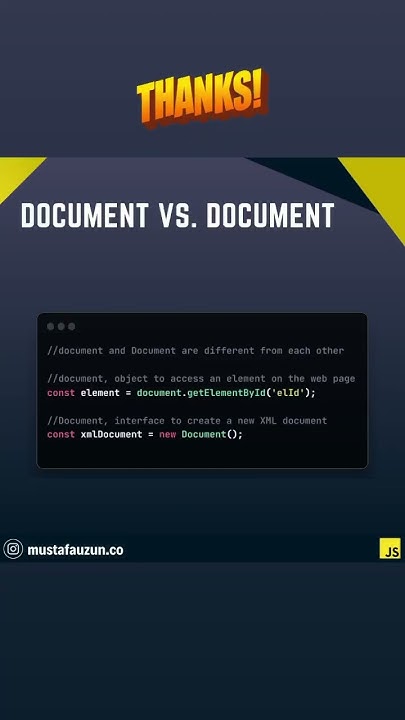 Javascript document vs. Document #javascript - YouTube