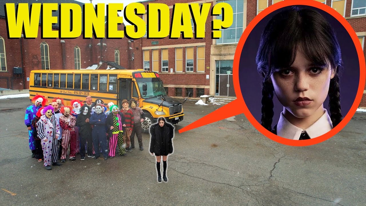 if you ever find Wednesday Addams School, RUN! (We got caught!!) - YouTube