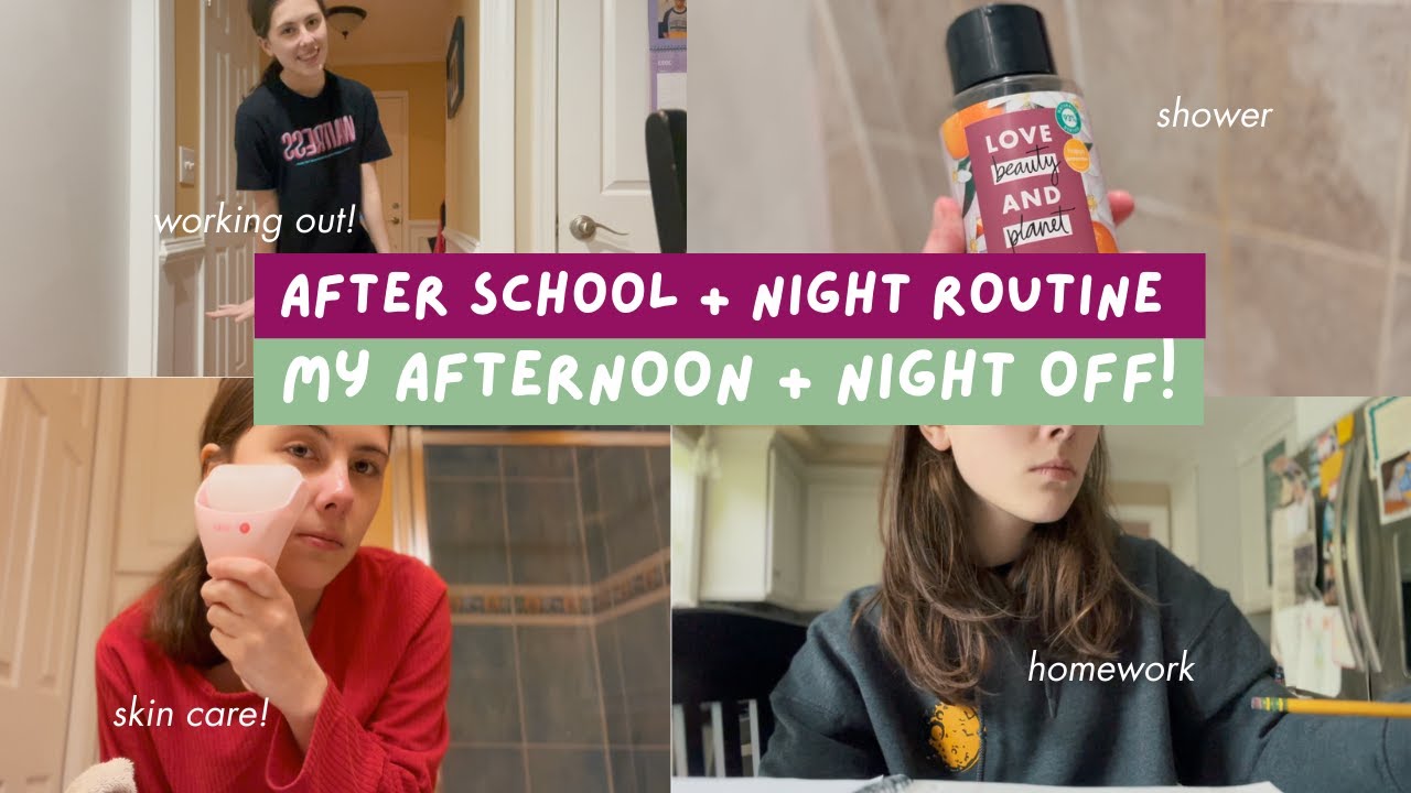my productive after school + night routine!! my night off! - YouTube
