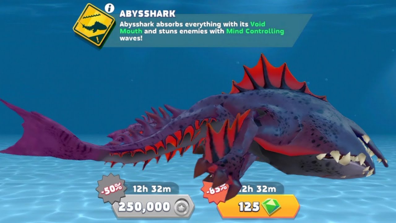 GOT ENEMY ABYSSHARK 85% OFF - Hungry Shark Evolution - YouTube