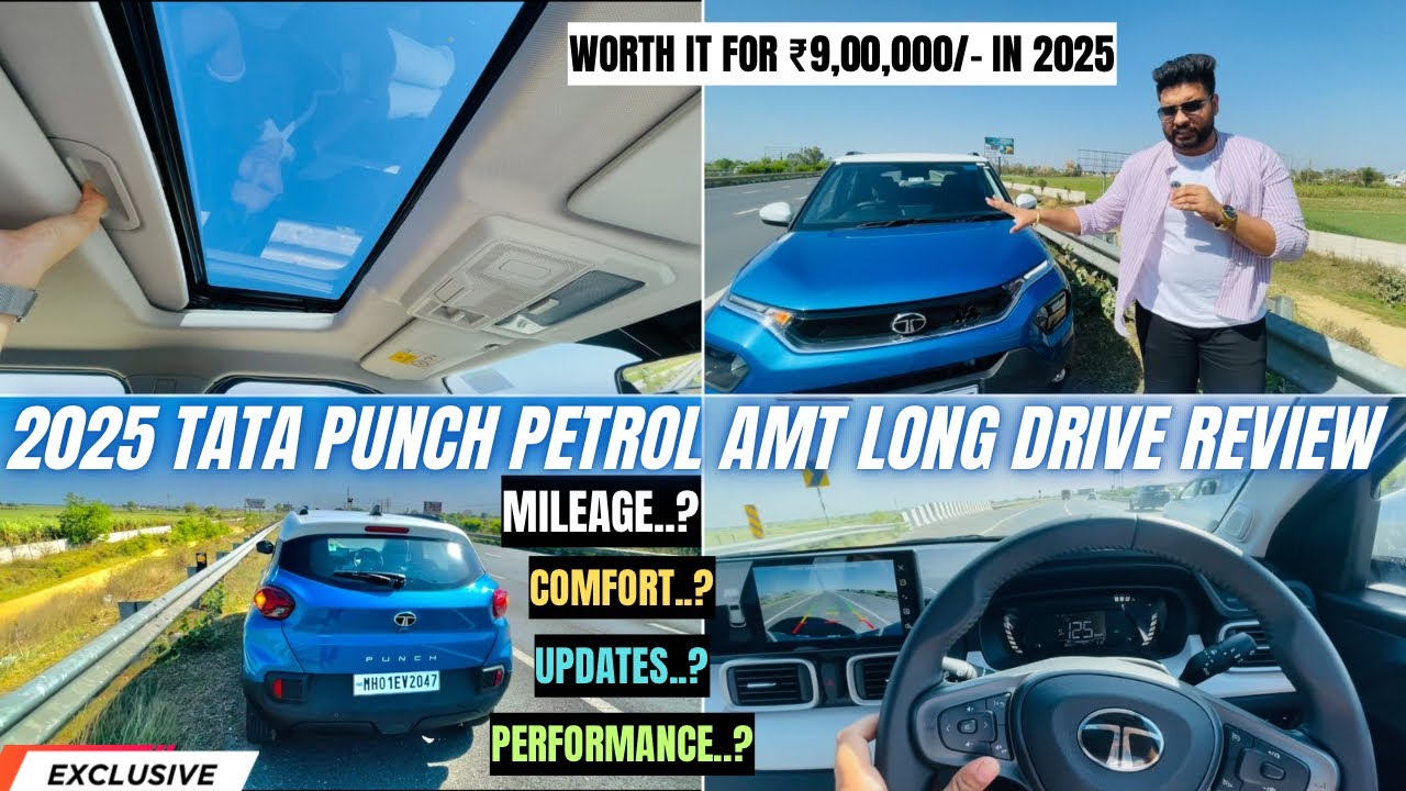 2025 TATA PUNCH PETROL AMT LONG DRIVE REVIEW | PUNCH AMT Mileage ...