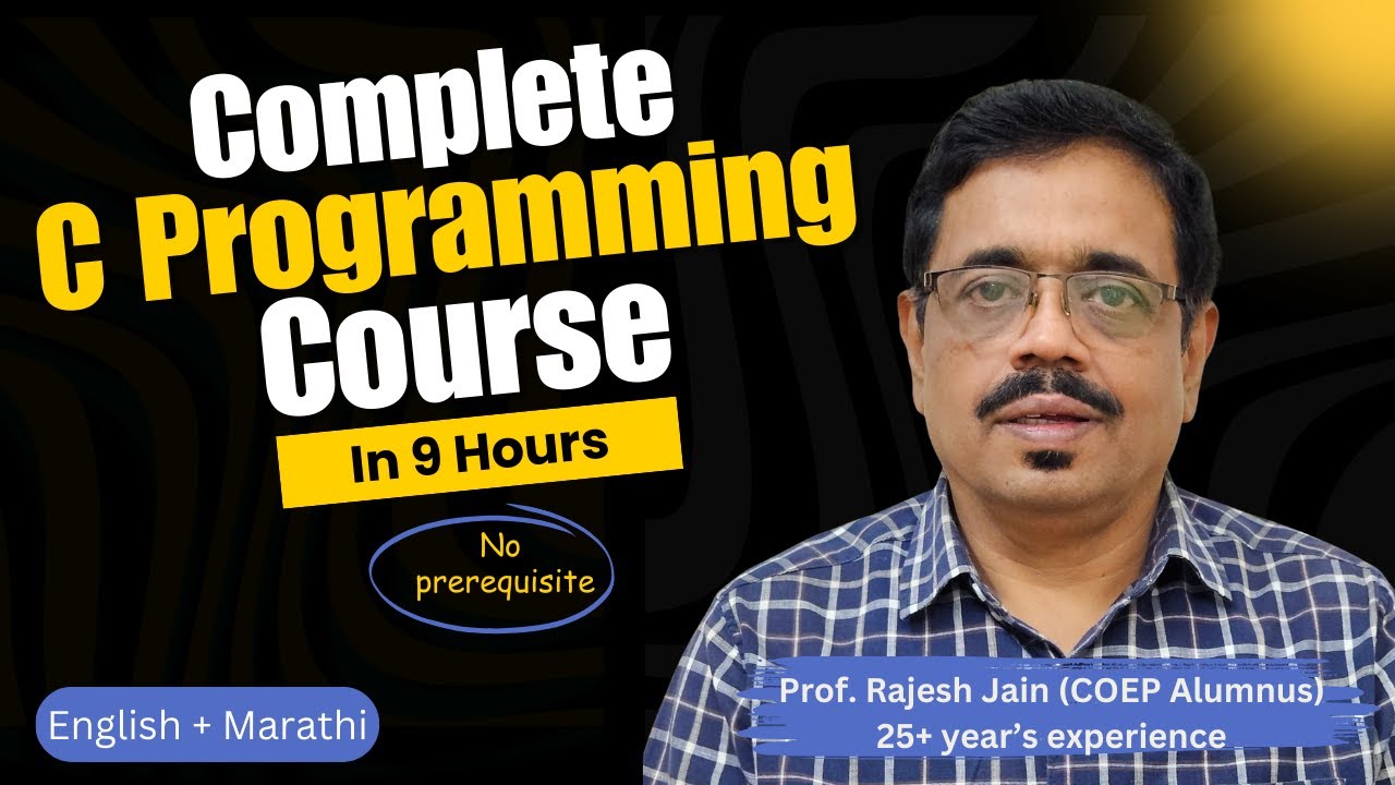 C Language Tutorial For Beginners In One Video English Marathi Youtube