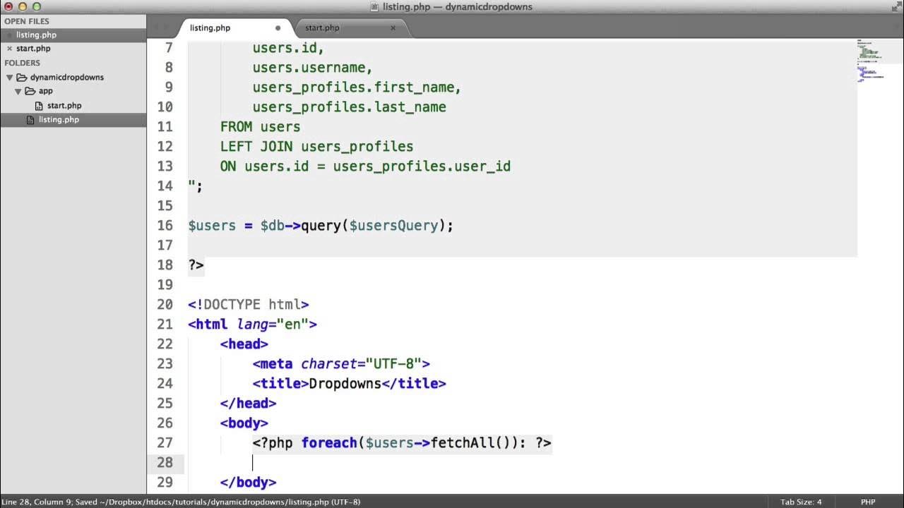 Populating Dropdowns in PHP (1/2) - YouTube