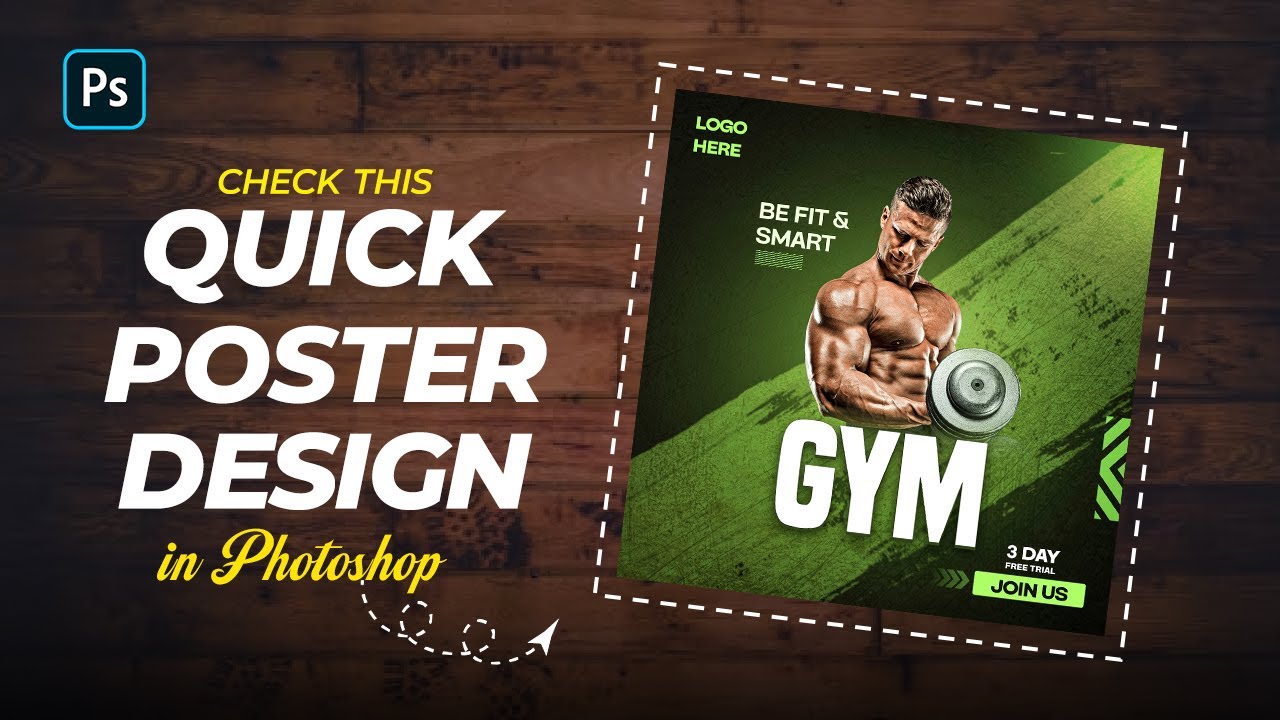 How to Design a Gym Poster in Photoshop | Easy Poster Design Tutorial ...