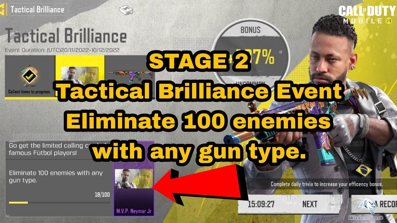 How to Eliminate 100 enemies with any gun type | Stage 2 Tactical ...