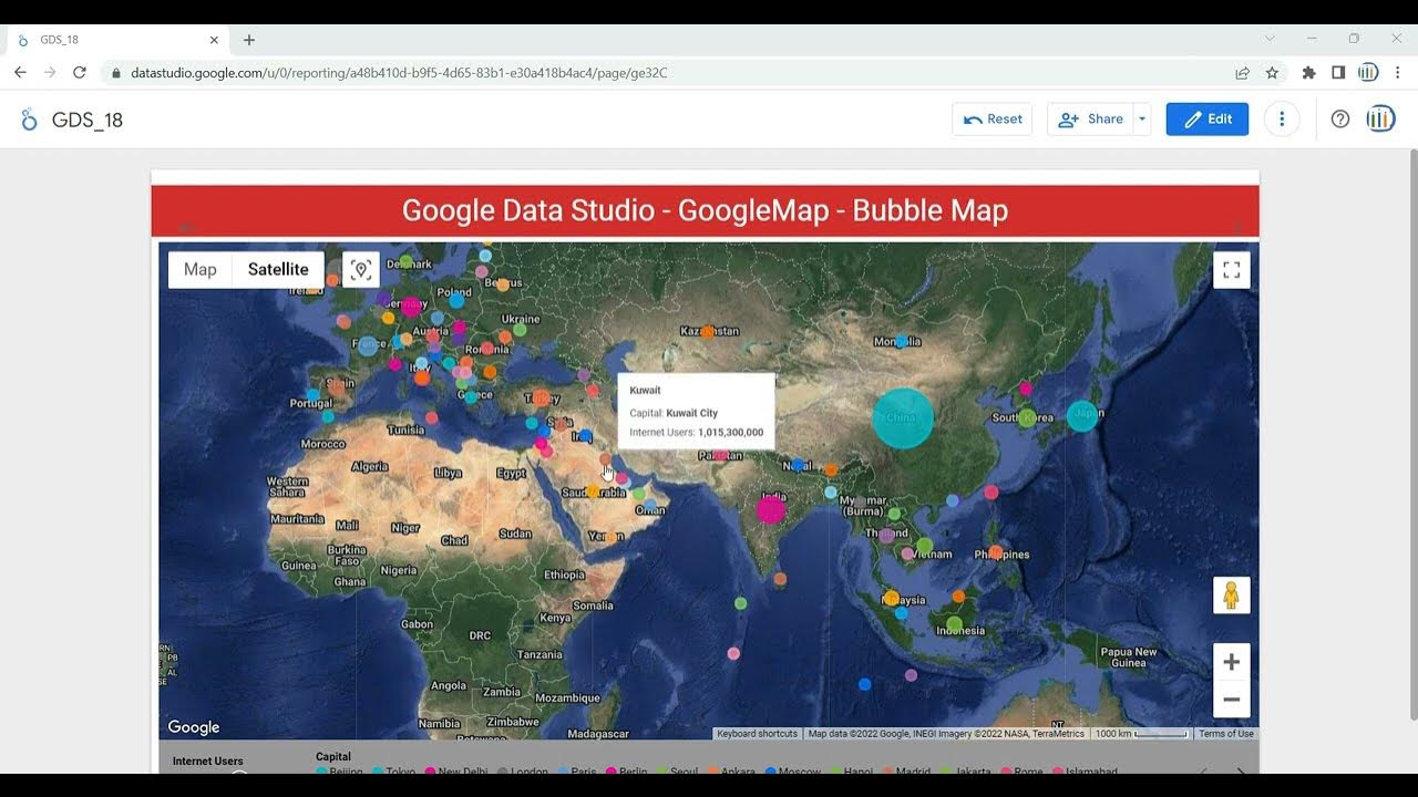 How to Create and Customize Bubble maps in Google Data Studio or Looker | #Bubble map | #looker ...