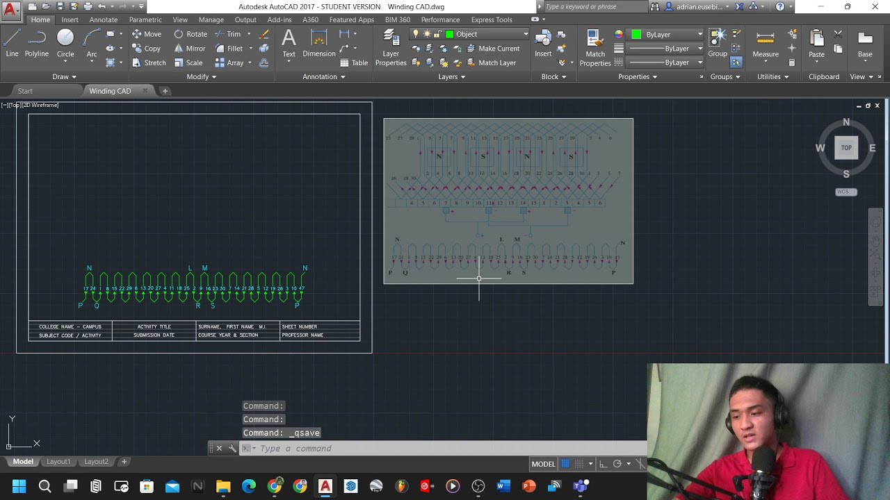 AutoCAD Activity - Two-Layer Simplex Wave Winding Part 1 [4 of 6] - YouTube