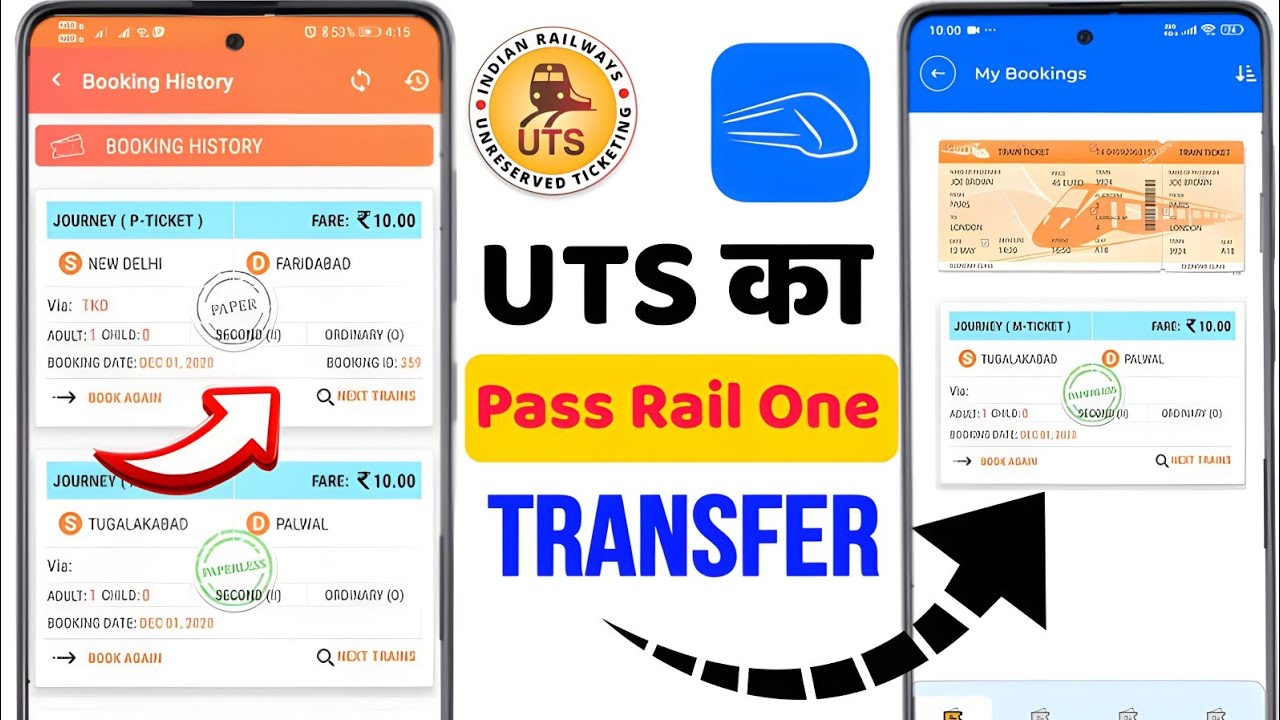 How to transfer uts ticket to railone | UTS season ticket transfer to ...