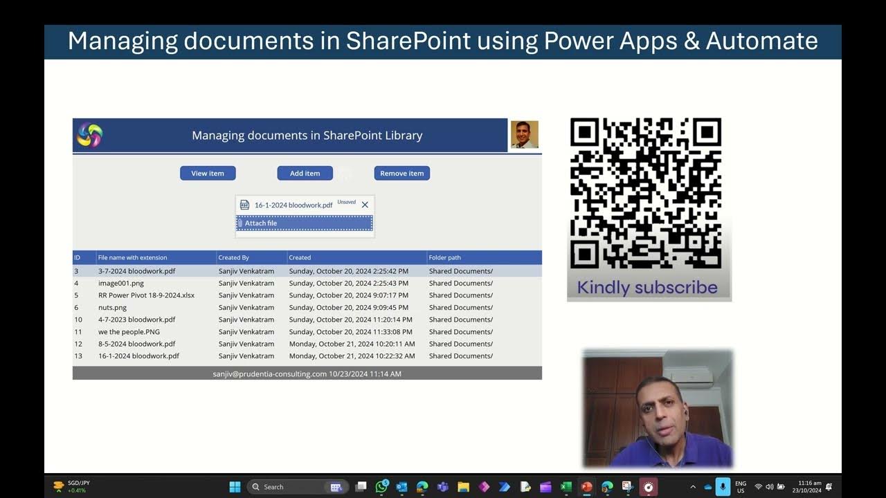 Managing SharePoint documents/library with Power Apps and Automate - YouTube