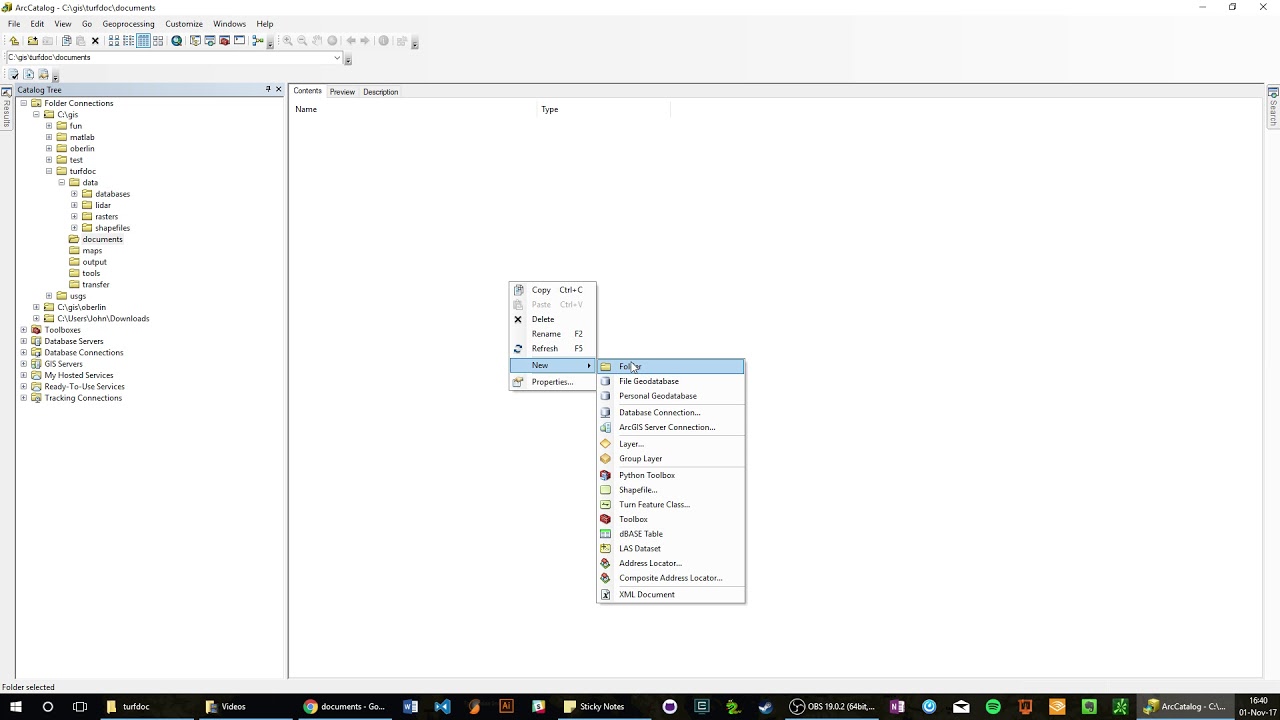 How to set-up a file structure in ArcCatalog | GIS 101 - YouTube