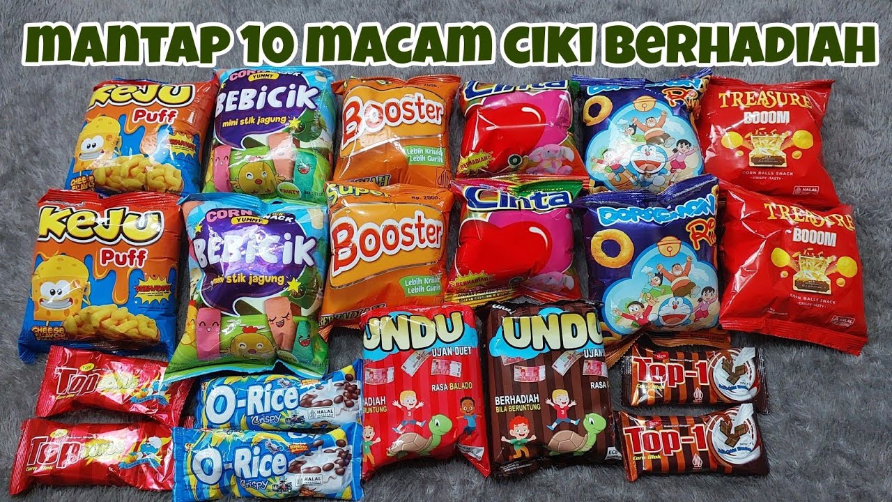 AYO KITA BUKA 10 MACAM CIKI BERHADIAH !! ADA JAM TANGAN HADIAHNYA - YouTube