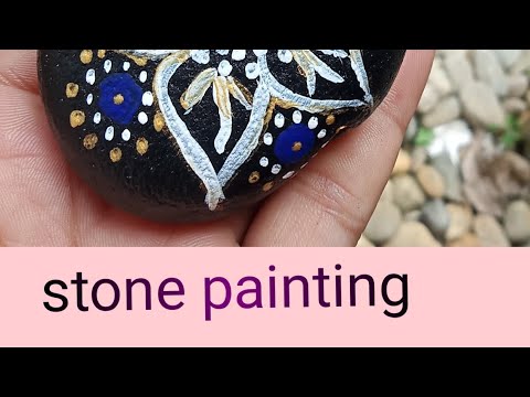 Stone art design//Easy stone painting//rock painting design. - YouTube