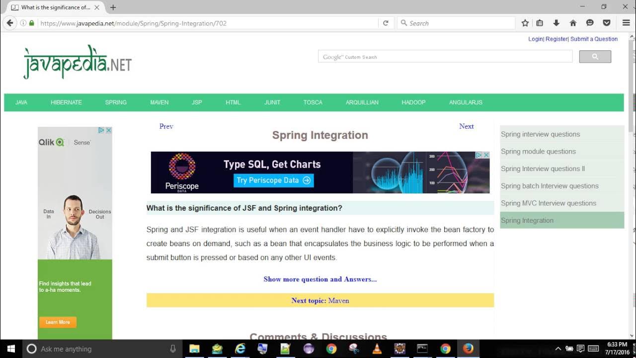 What is the significance of JSF and Spring integration? | javapedia.net - YouTube
