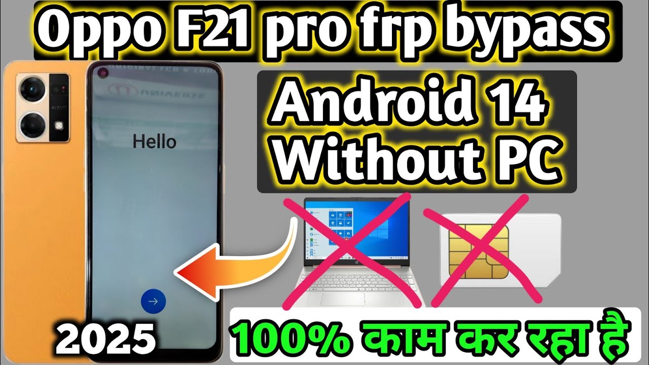 Oppo F21 Pro FRP Bypass Android 14 Without PC | 100% Working Method ...