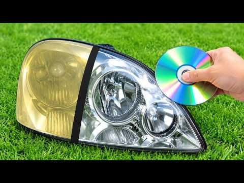 🚗Bir CD ile Eski Farları Dakikalar İçinde Yepyeni Yapın! İnanılmaz Bir Yöntem! 😱