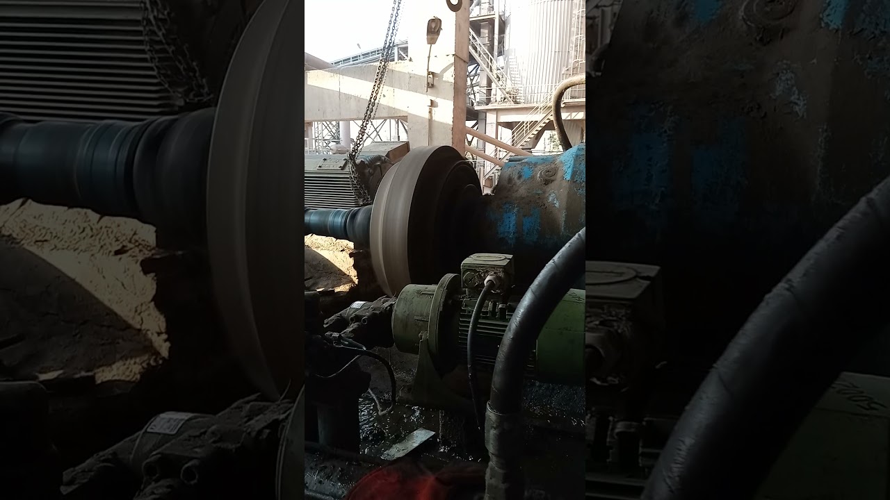 roller press gear box - YouTube