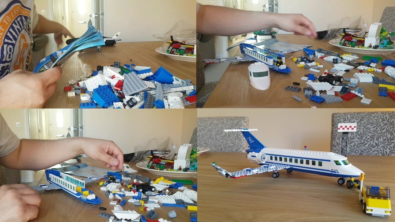LEGO CITY AIRPORT PASSENGER PLANE TIMELAPSE BUILD - YouTube