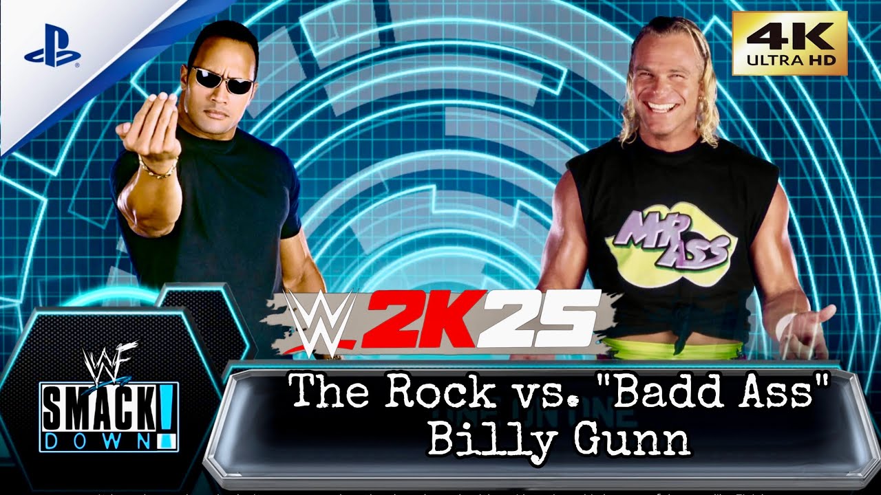 The Rock vs. “Badd Ass” Billy Gunn. WWE 2K25: PS5 GAMEPLAY (4K) - YouTube