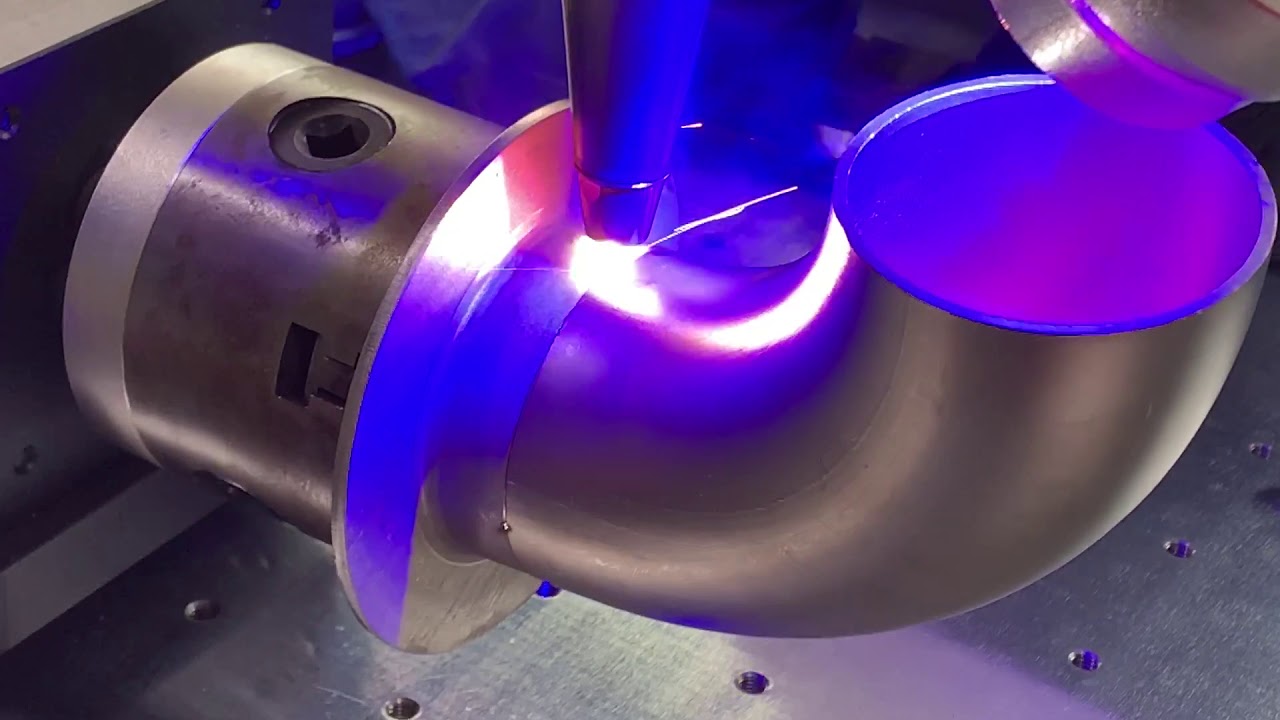 1000W automatic laser welding machine welded metal round tube - YouTube