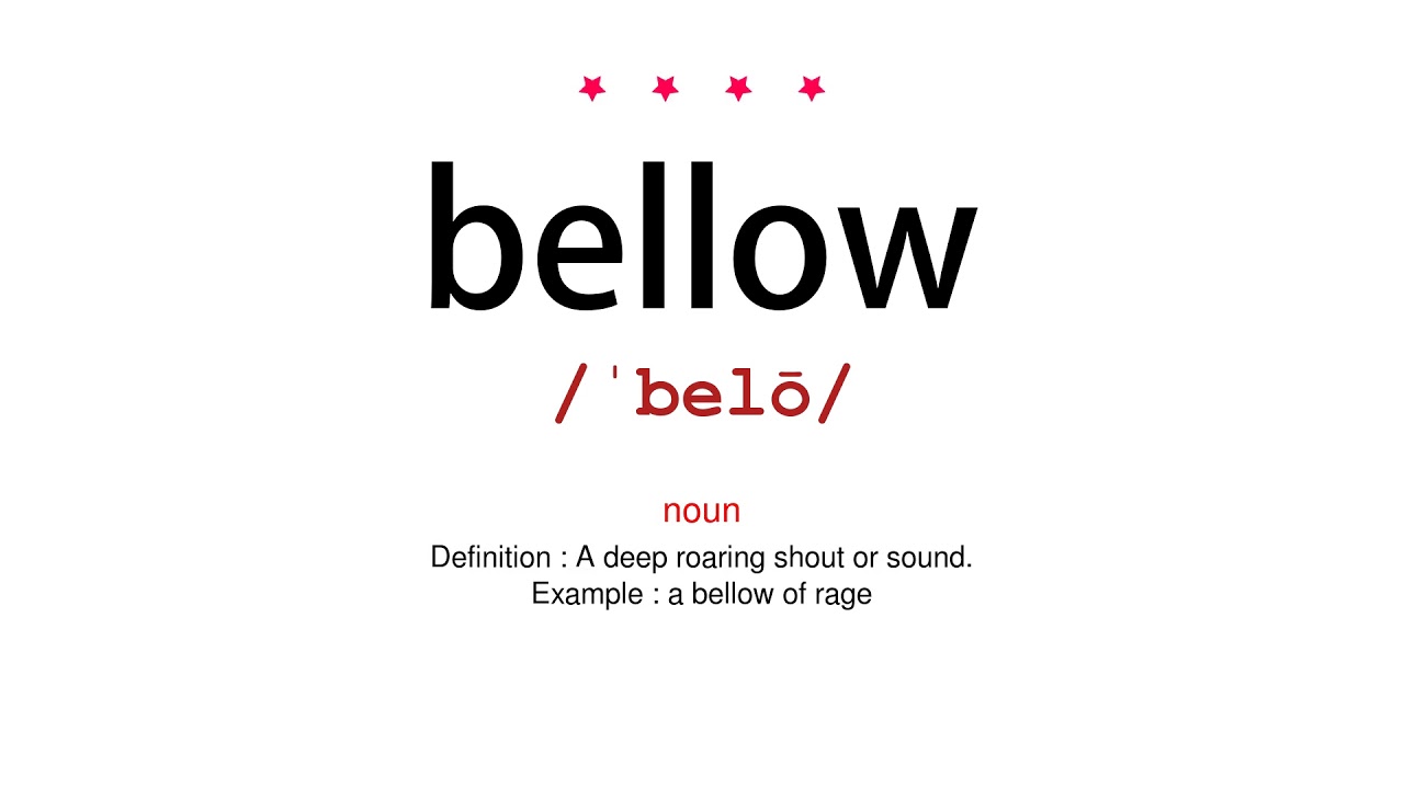 How to pronounce bellow - Vocab Today - YouTube