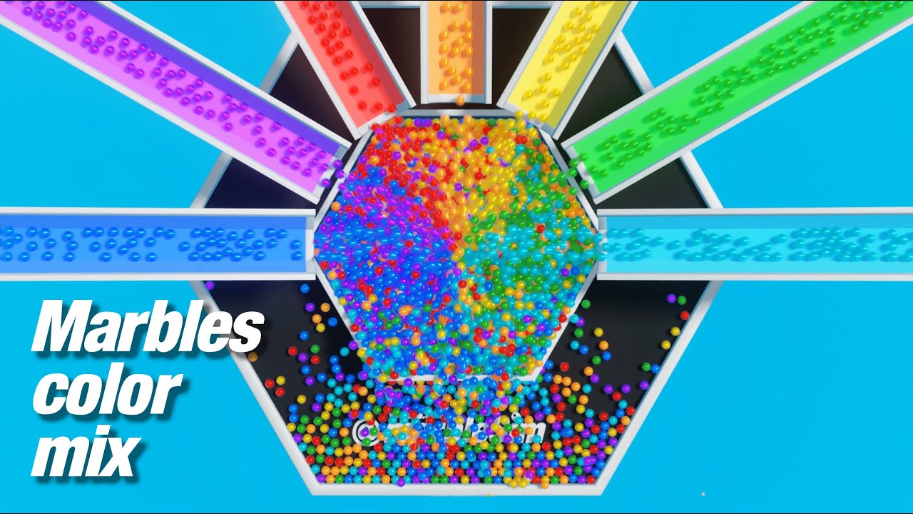 Marbles Color Mix: 3D Animation - YouTube
