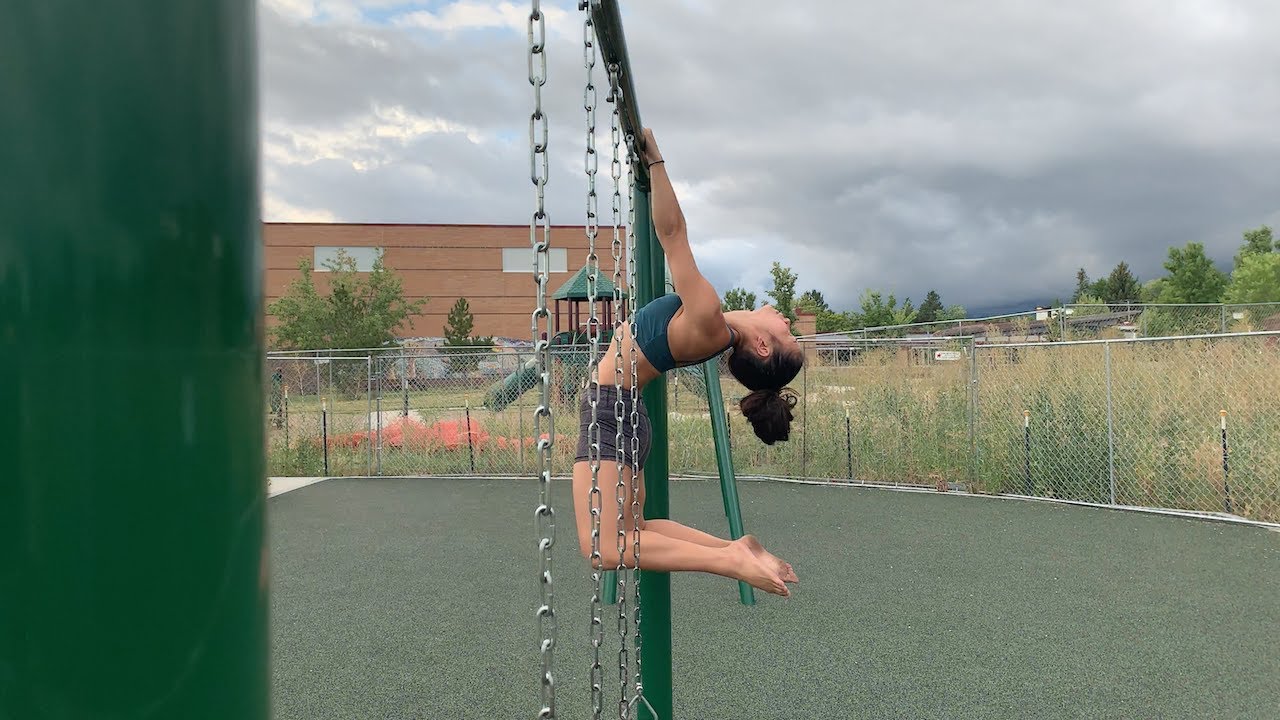 Bar hang (active, arched) - YouTube