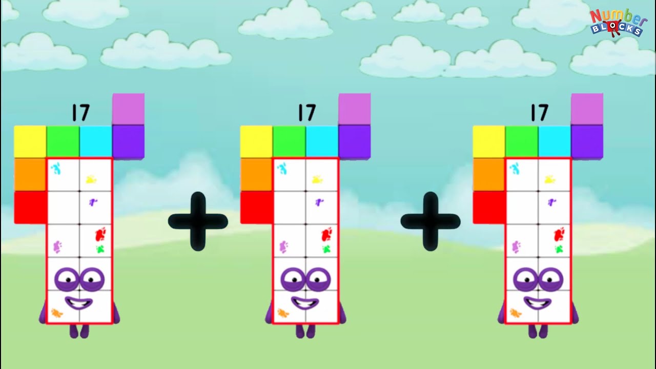 Numberblocks Same number 3 time Addition 16 to 25, 3 same number ...