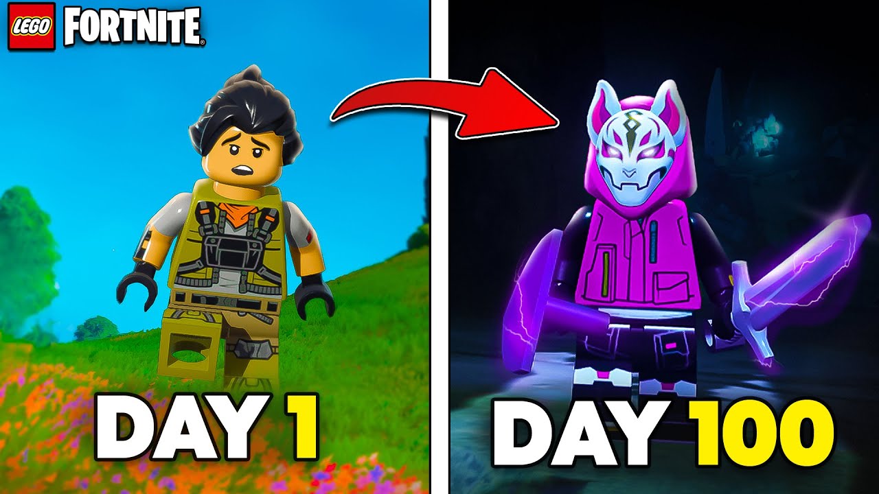 I Survived 100 Days in HARDCORE Lego Fortnite... - YouTube