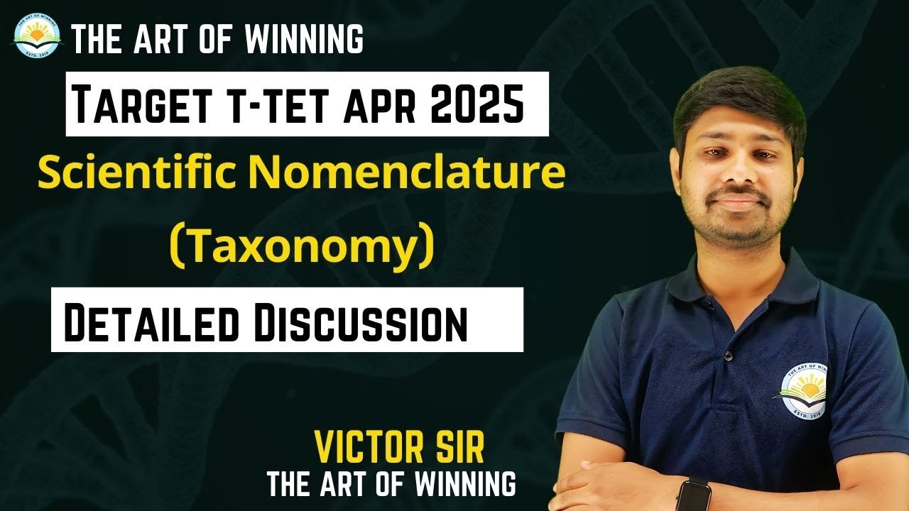 Target T-TET 2025 || BIOLOGY || Scientific Nomenclature (Taxonomy ...