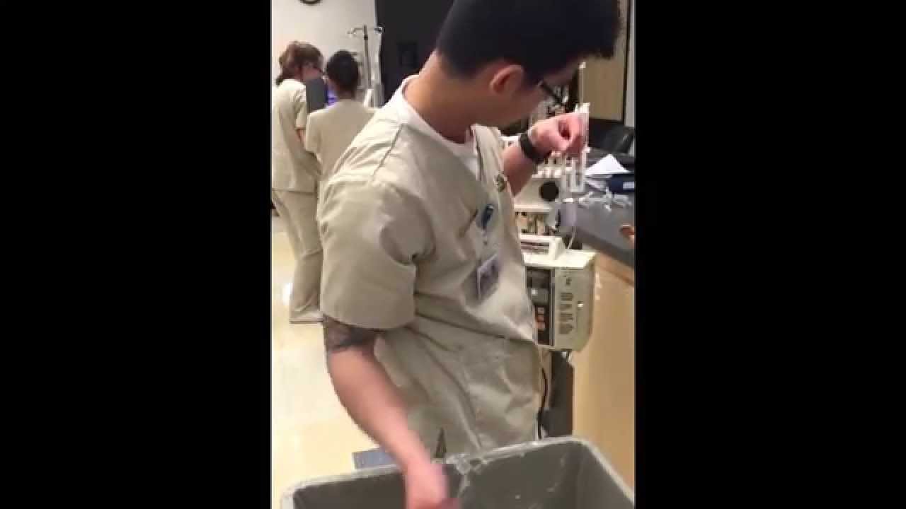 Buretrol and Syringe Pump Set up - YouTube