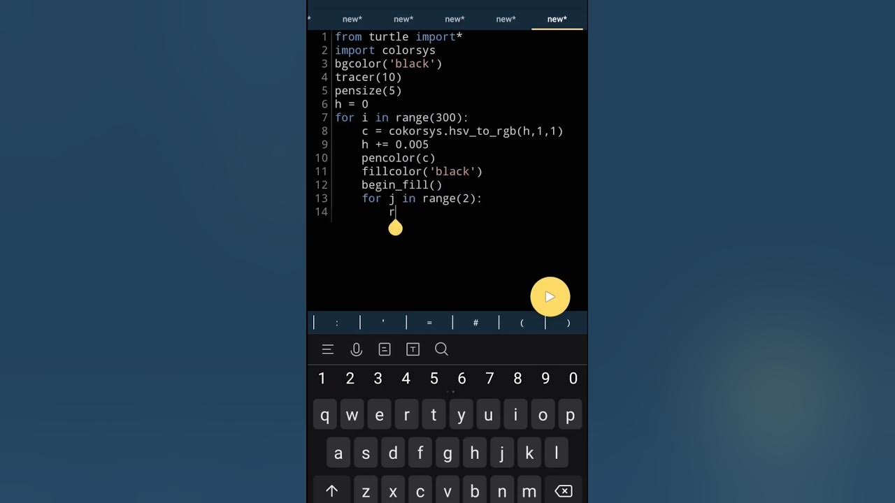 👨‍💻python Turtle Graphic Design Il Pythoncoding Status 👨‍💻 Shorts Turtle Python Youtube