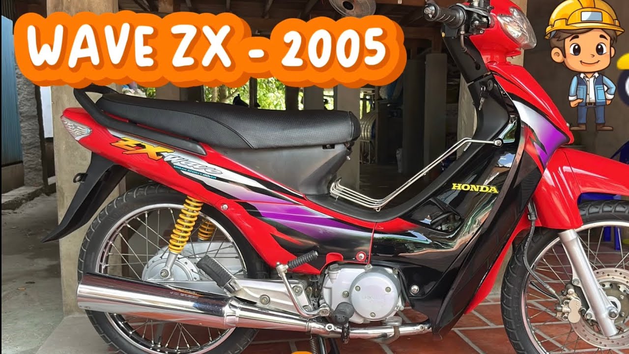 (ĐÃ BÁN)👍WAVE ZX -2005. ĐẦU-NỒI ZIN. ÁO ZIN THEO XE, ỐC TÁN CÒN MÀU MỠ ...