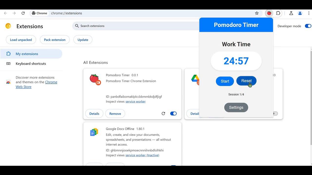 Pomodoro Timer Chrome Extension - YouTube