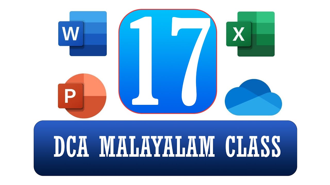 DCA CLASS MS EXCELMalayalam Basic Course 17 - YouTube